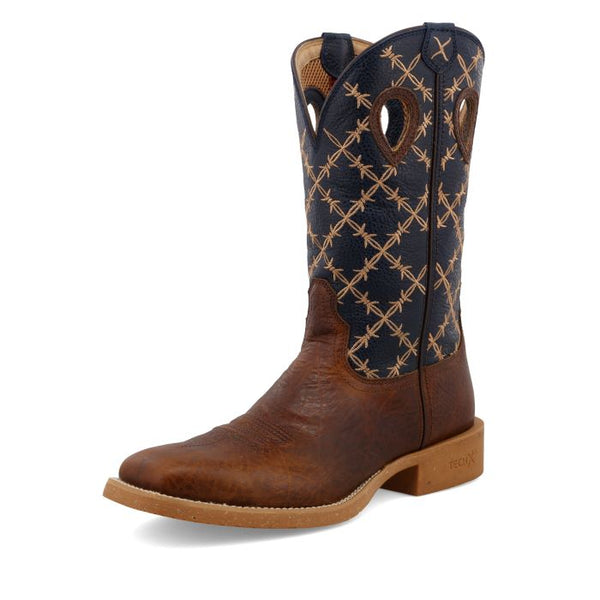 TWISTED X MEN'S (MXTR004) 12" SQUARE TOE PULL-ON WESTERN BOOT W/ Tech ...